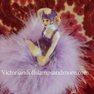 Bathing Beauty in Purple and Violet With 4 Inch Violet Powder Puff With ...