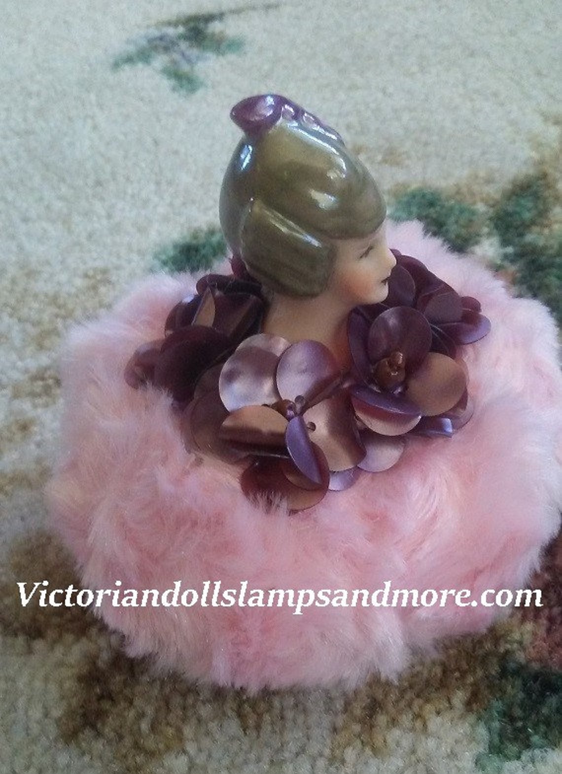 Powder Puff Pink NEW Tiny With Porcelain Lovely Doll Head and - Etsy