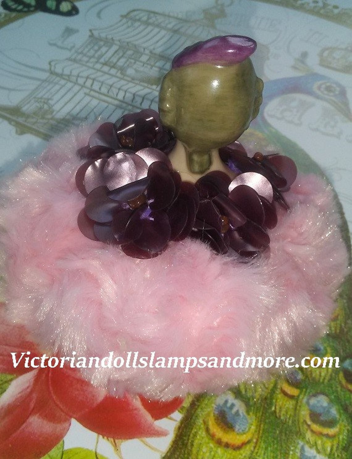 Powder Puff Pink NEW Tiny With Porcelain Lovely Doll Head and | Etsy