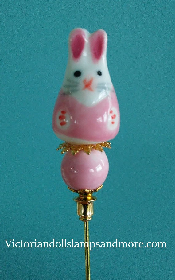 Hat Pin for Spring Pink Bunny 3 Inches Lapel Pinwith Gold Like - Etsy