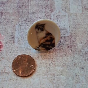Miniature Calico Cat Plate With Holder for Your Doll House - Etsy