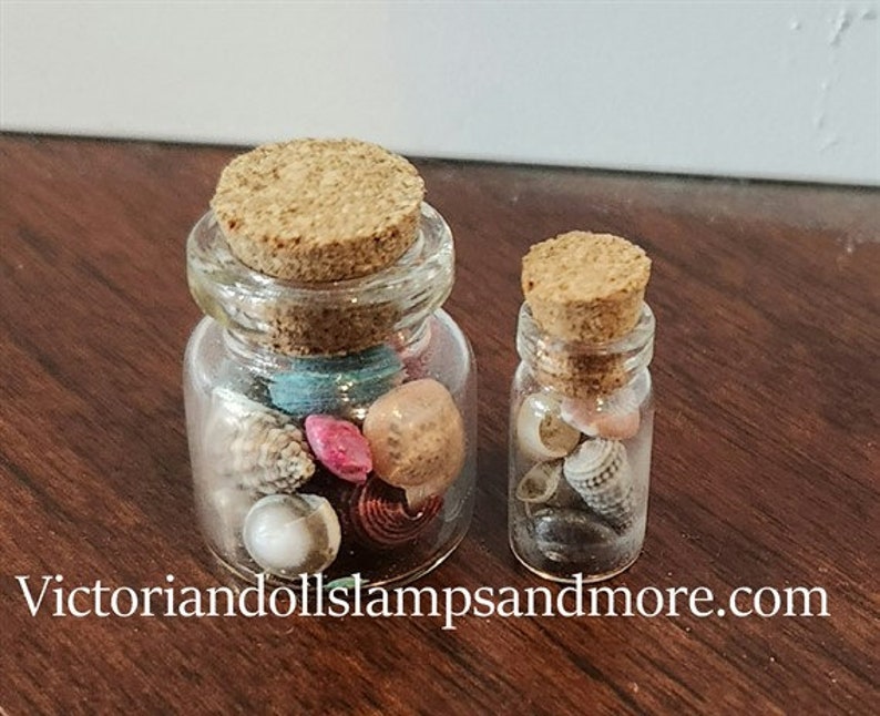 NEW 2 Glass Real Shells Bottles for Your Doll - Etsy