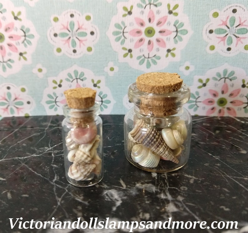 NEW 2 Glass Real Shells Bottles for Your Doll | Etsy