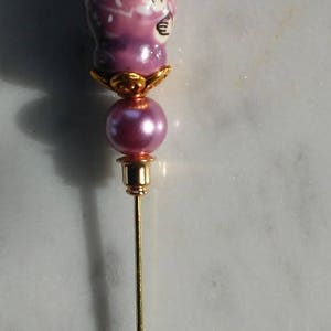 Lapel Pin or Hat Pin 3 Inch Gold Like With a Tiny Purple Russian ...
