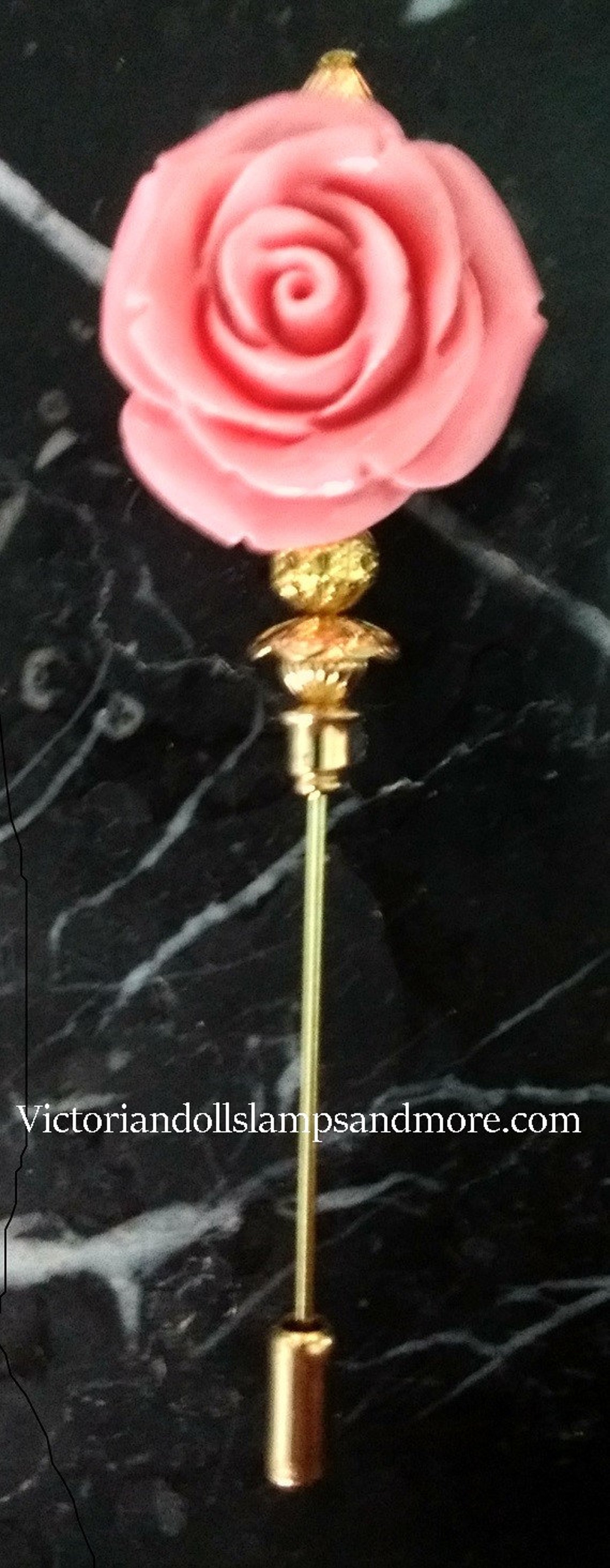 Lapel Pin for Mother Day 3 Inch Corsage Pin With Coral Flower - Etsy