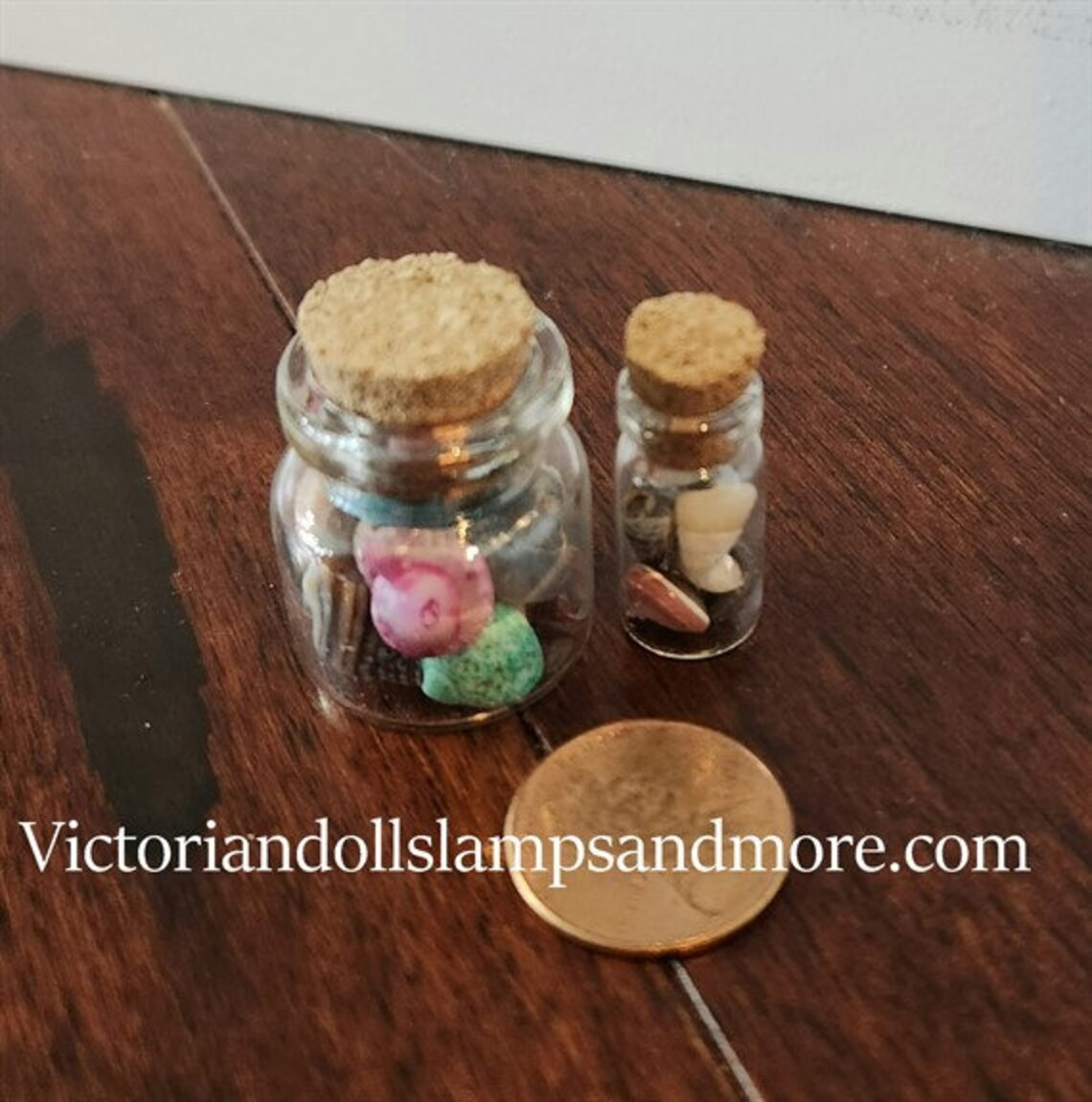 NEW 2 Glass Real Shells Bottles for Your Doll - Etsy