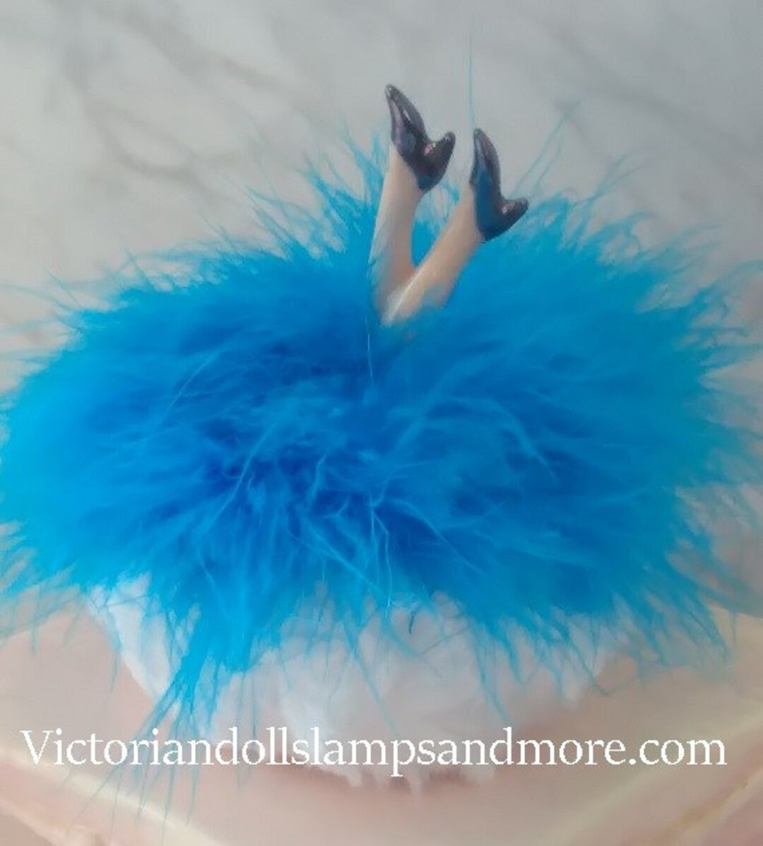 Powder Puff White With Porcelain Legs With Gold Shoes and Lovely ...