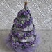 Miniature Lavender Christmas Tree With Gold Like Star, Tulle, Lavender ...