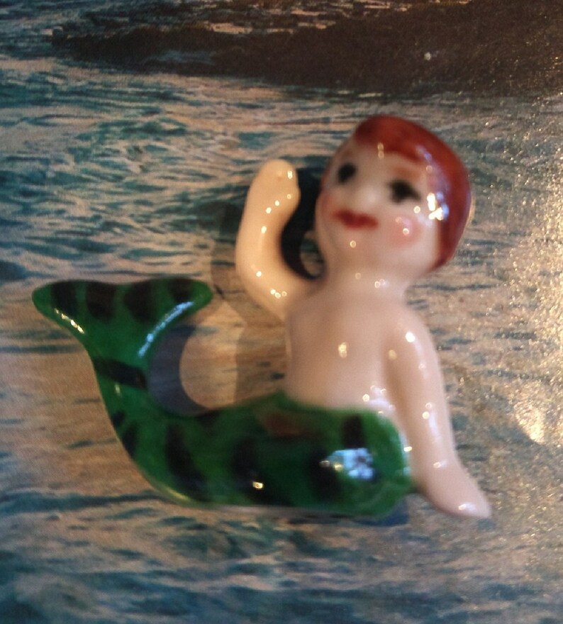 Miniature Mermaid Figure Porcelain - Etsy