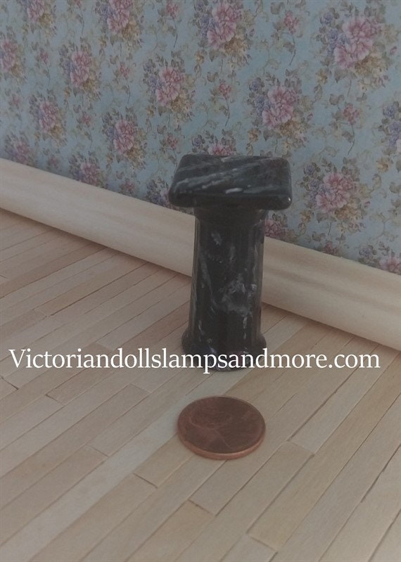 Miniature Porcelain Small Column 1-12 Scale in Black and White - Etsy