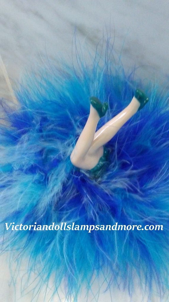 Powder Puff Porcelain Legs With Turquoise Shoes With White - Etsy