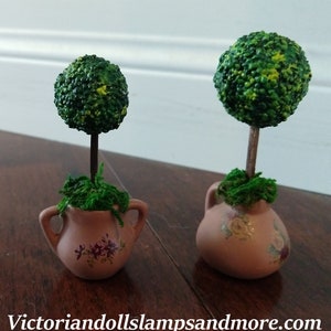 Miniature Topiary 1-12 Scale Porcelain With Terra Cotta Pot - Etsy