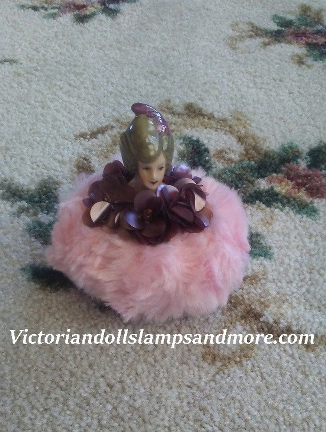 Powder Puff Pink NEW Tiny With Porcelain Lovely Doll Head and | Etsy