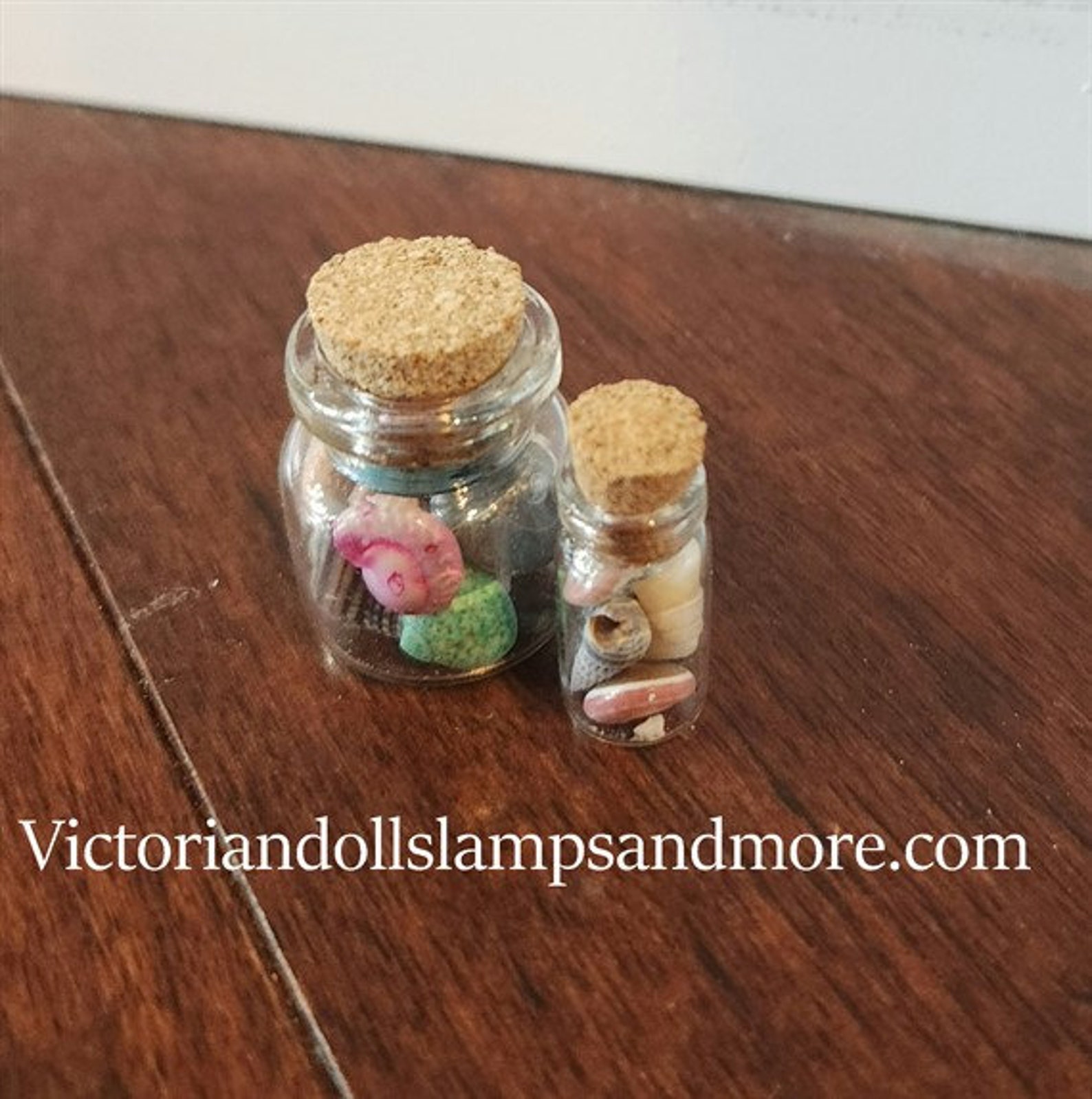 NEW 2 Glass Real Shells Bottles for Your Doll - Etsy