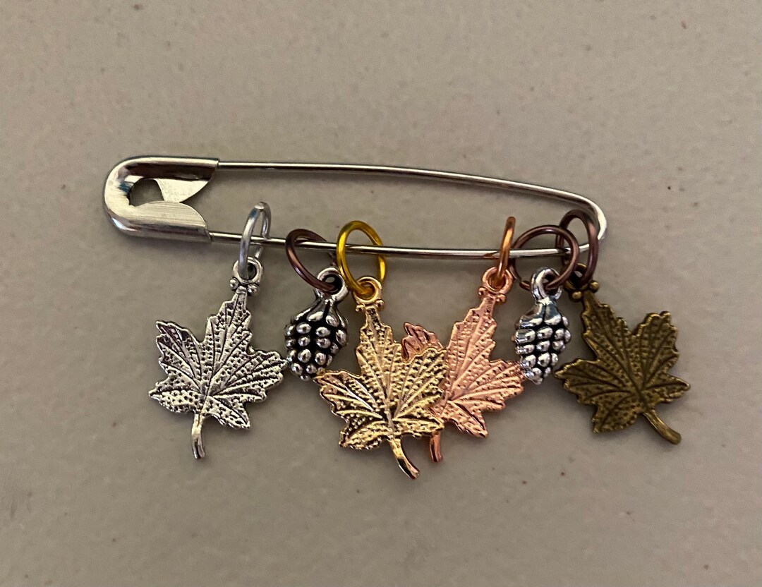 Falling Leaves, Maple Leaf Stitch Markers, Leaf Marker Set - Etsy