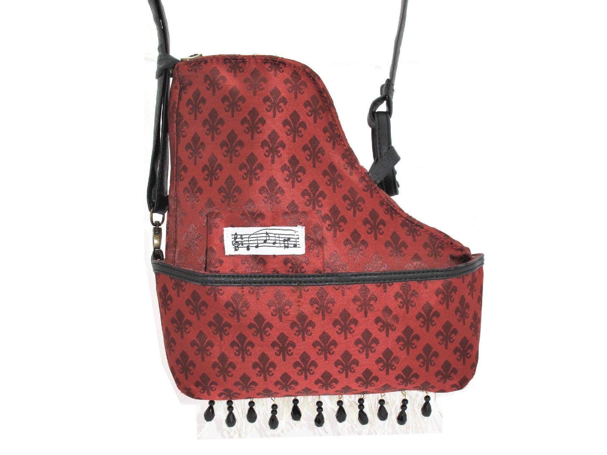Piano Purse, Piano Teacher Handbag, Unique Piano Player Gift, Red Fleur ...