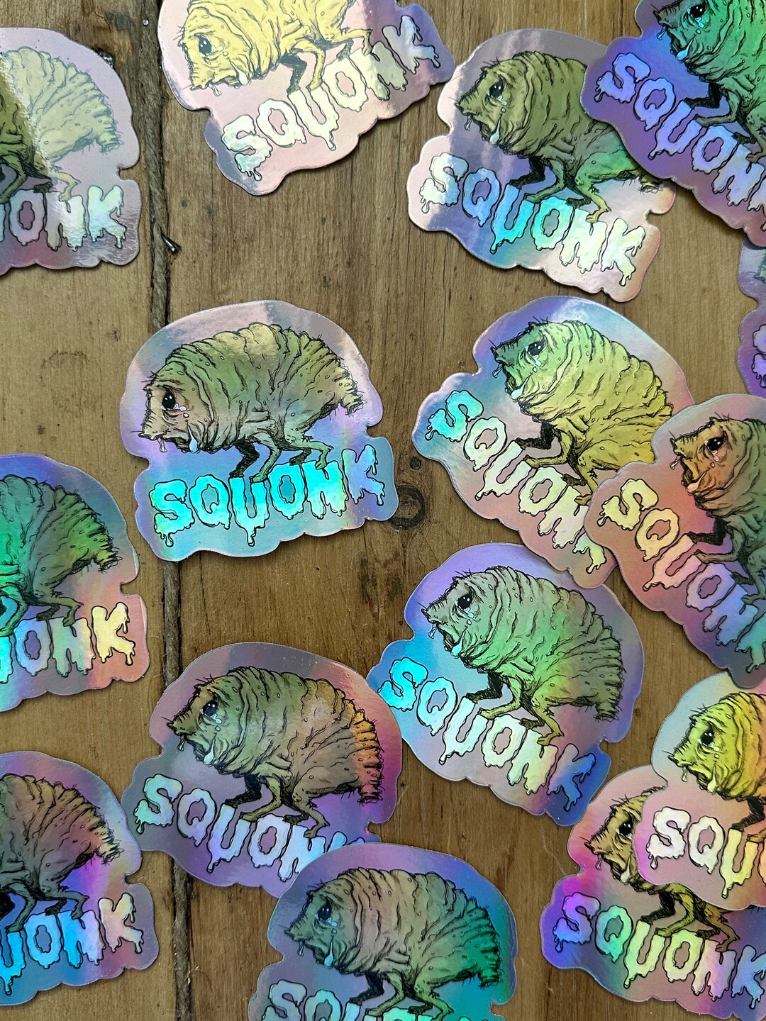 Squonk Crying His Own Name Sticker - Holographic! - Etsy