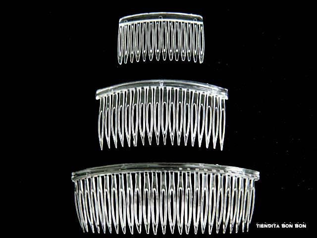 Clear Small Side Combs - Transparent Acrylic Plastic Hair Blanks - 14 ...