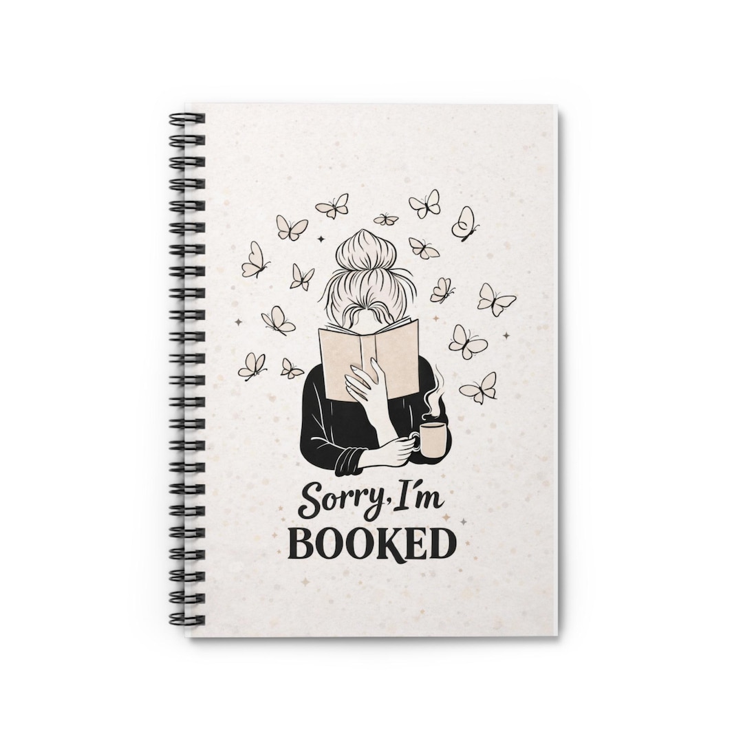 I'm Booked Spiral Notebook - Book Lover's Journal - Etsy