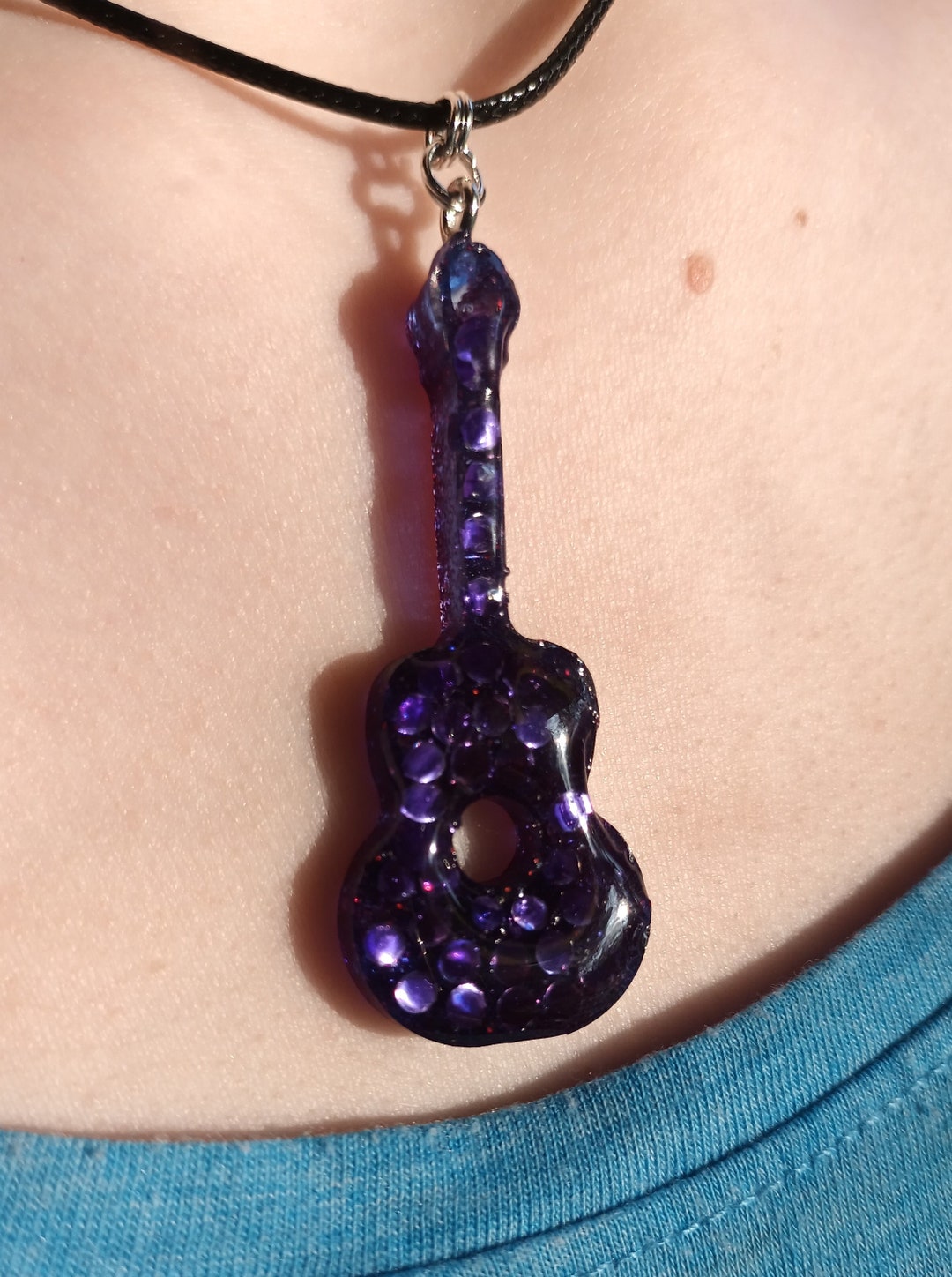 UKULELE Uke PENDANT Necklace Charm Handmade in UK Purple (choice of ...