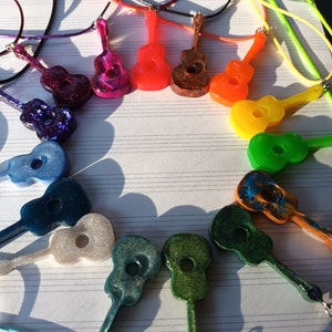 UKULELE Uke PENDANT Necklace Charm Handmade in UK Purple (choice of ...