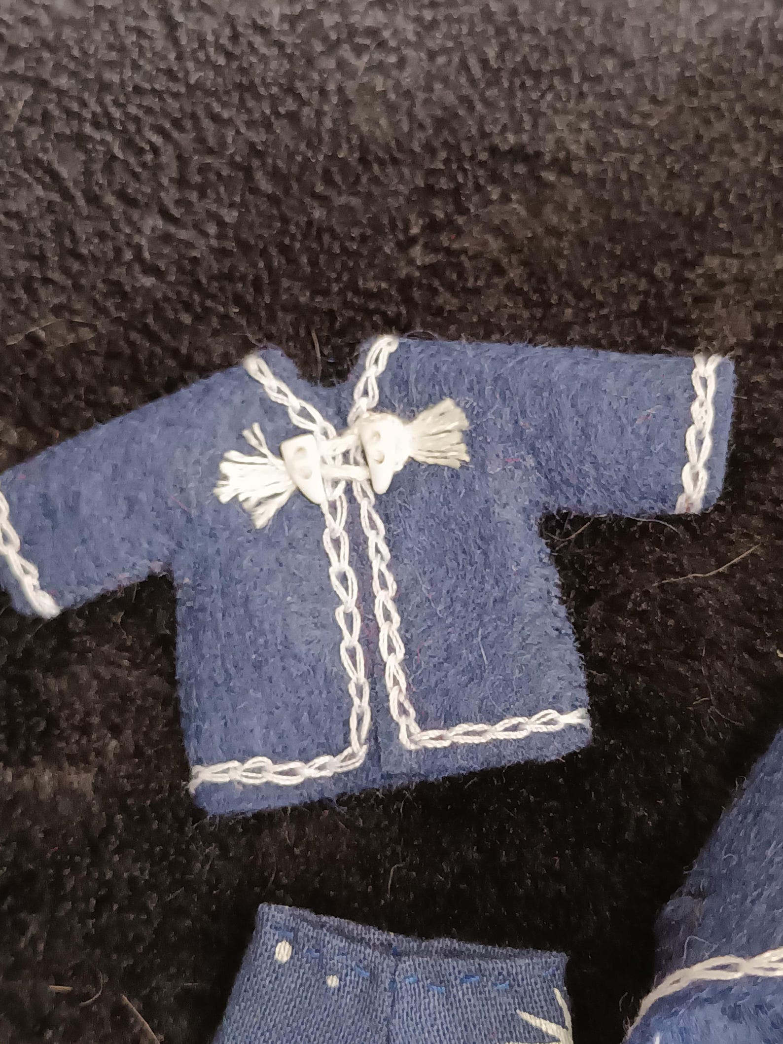Outfit 3 Pieces Felt Embroidered JACKET, HAT Plus TROUSERS for Real ...
