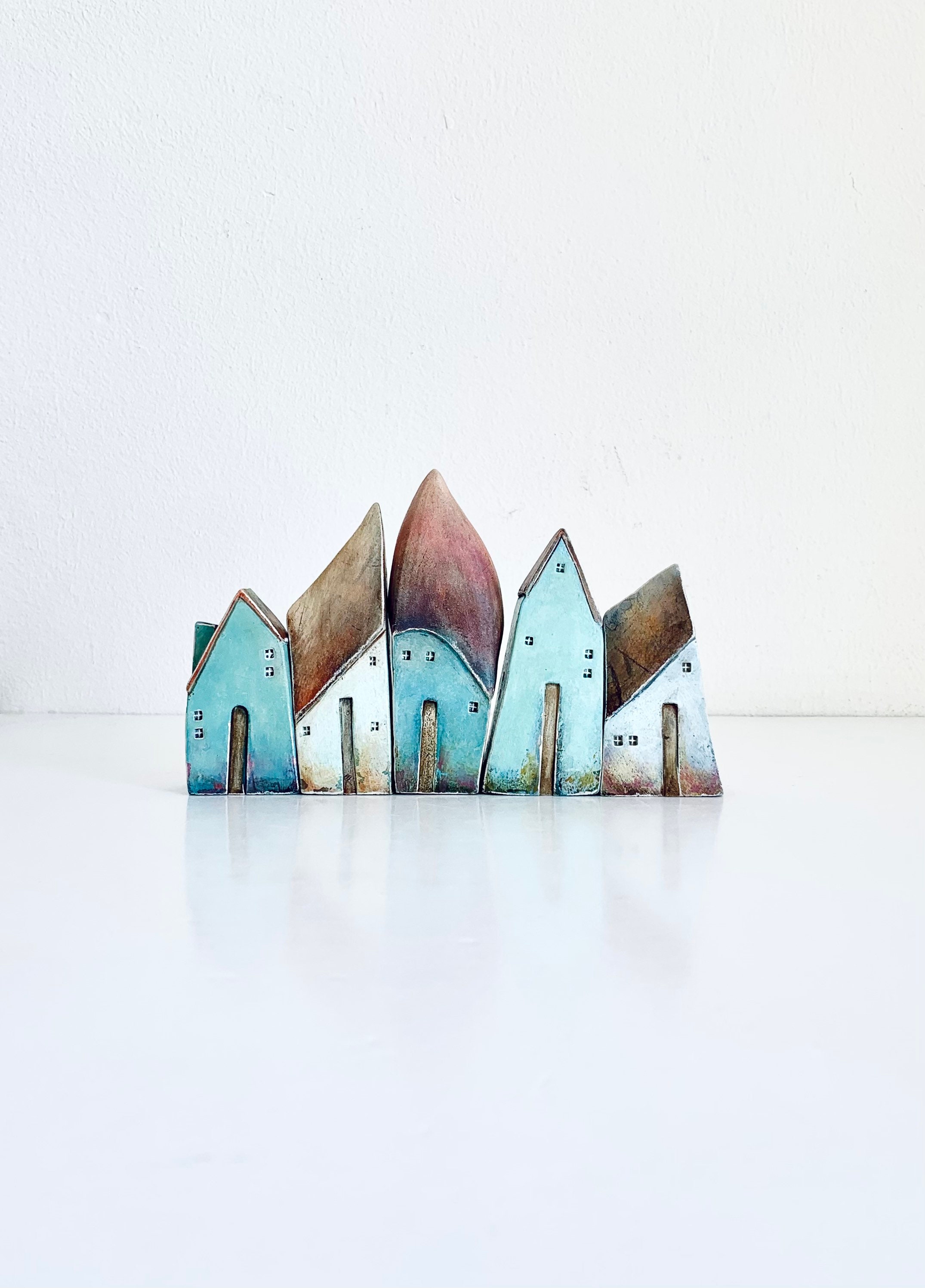 Art Objects Sculpture Art & Collectibles clay house handmade ceramic ...