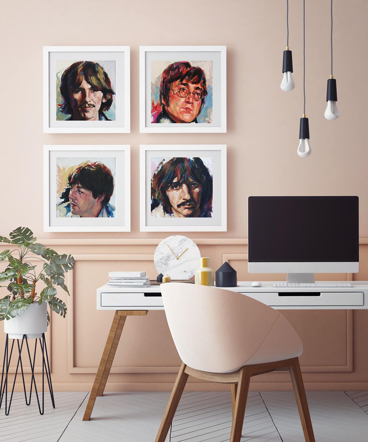 George Harrison, Beatles, Portrait, Fine Art Print,rock N Roll, Pop ...