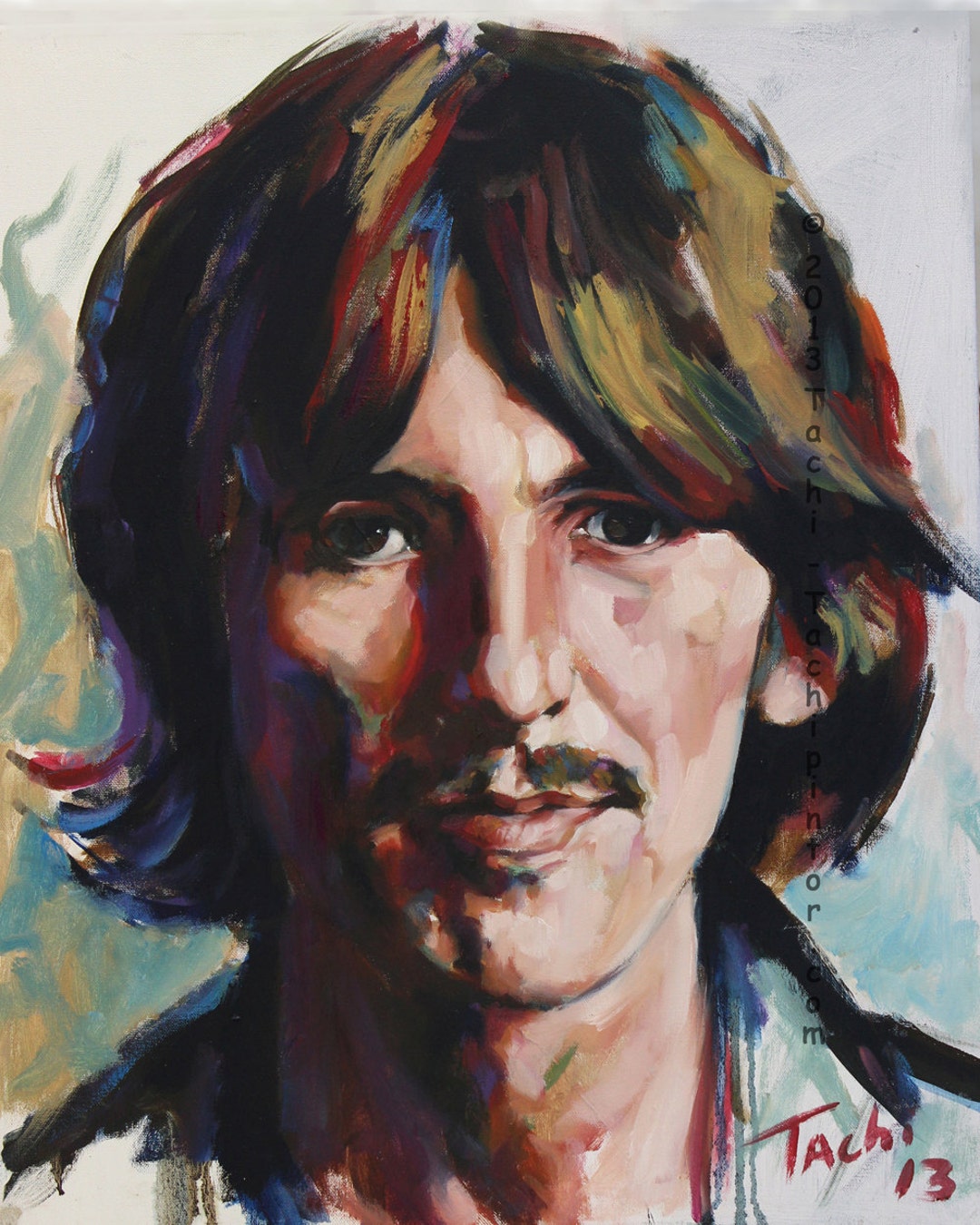George Harrison, Beatles, Portrait, Fine Art Print,rock N Roll, Pop ...