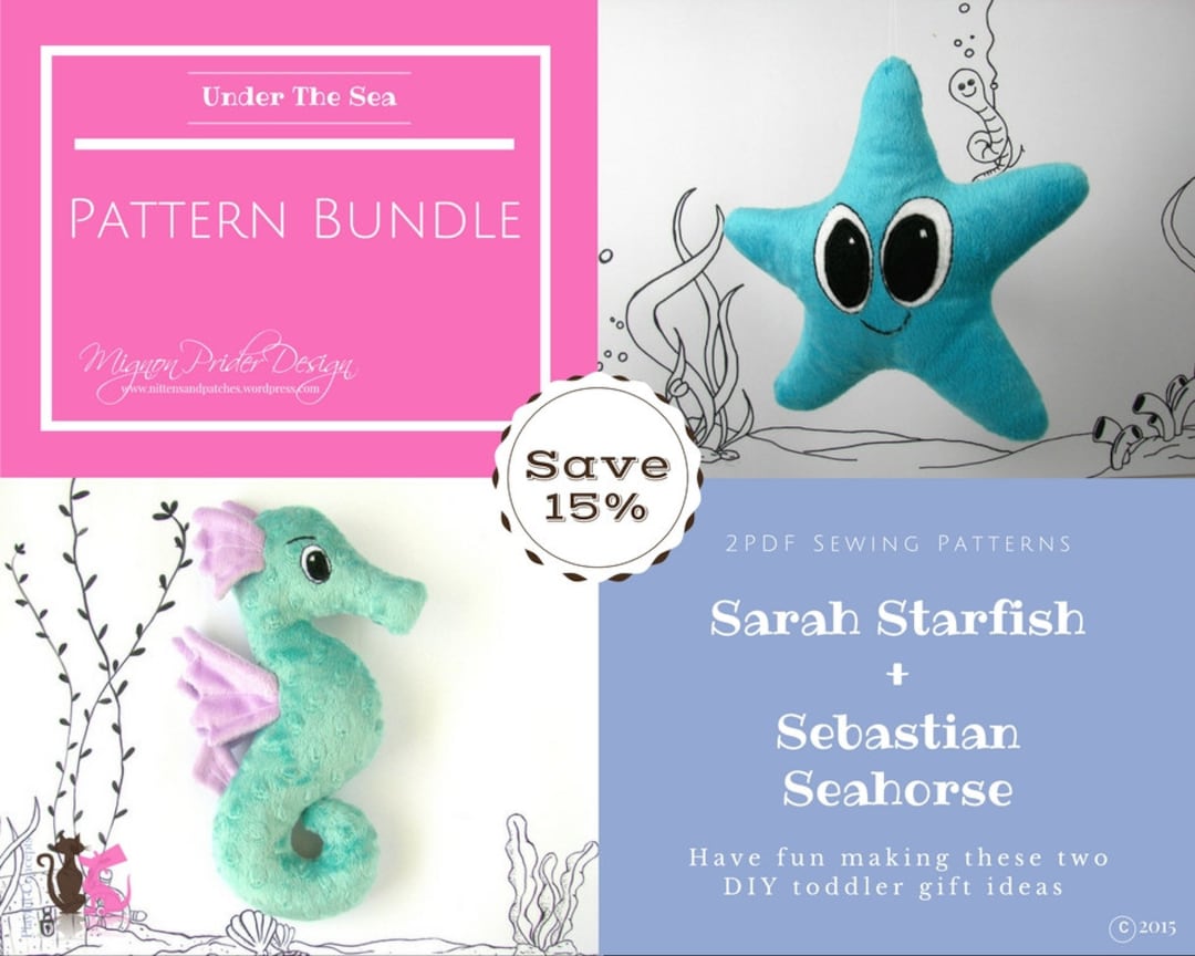 Seahorse and Starfish Sewing Pattern - Etsy