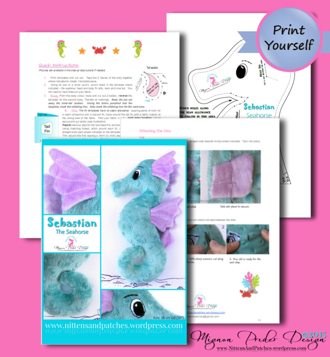 Seahorse Sewing Pattern - Etsy Australia