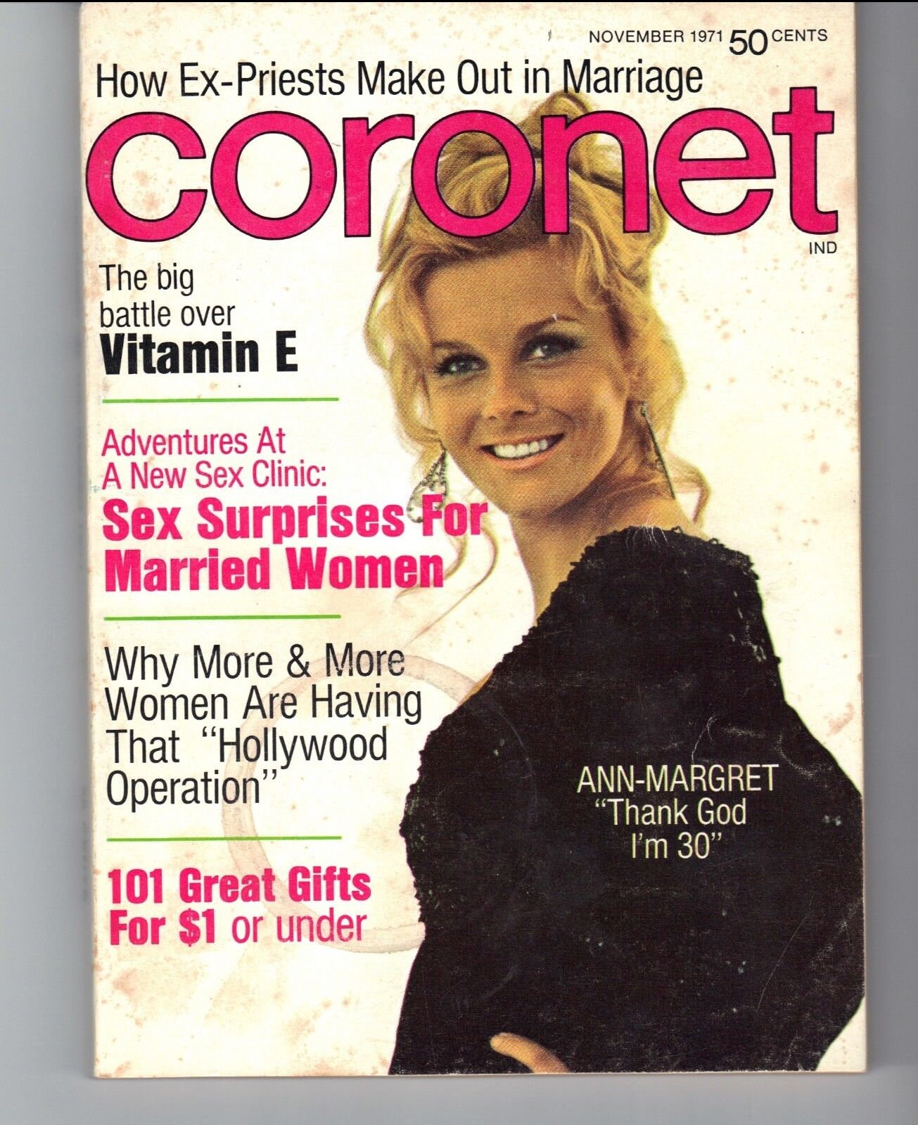 Coronet Magazine November 1971 Ann-margret Cover / Vintage Ads - Etsy