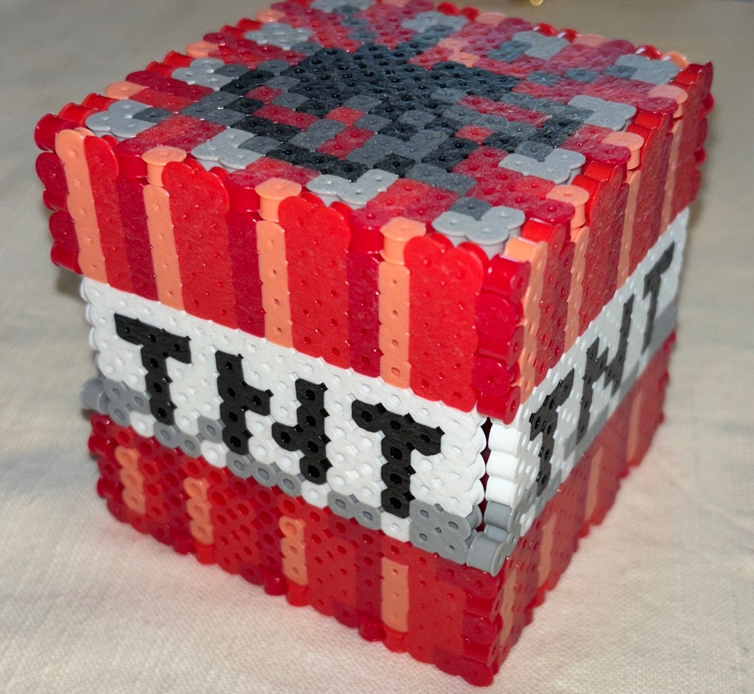 Pixelated Fused Bead 3D TNT Block - Etsy
