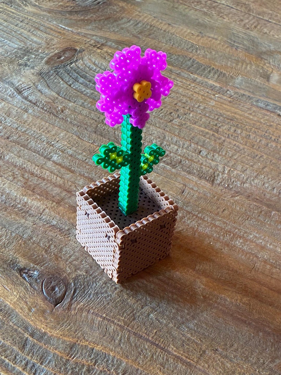3D Fuse Bead Customizable Flower in Pot - Etsy