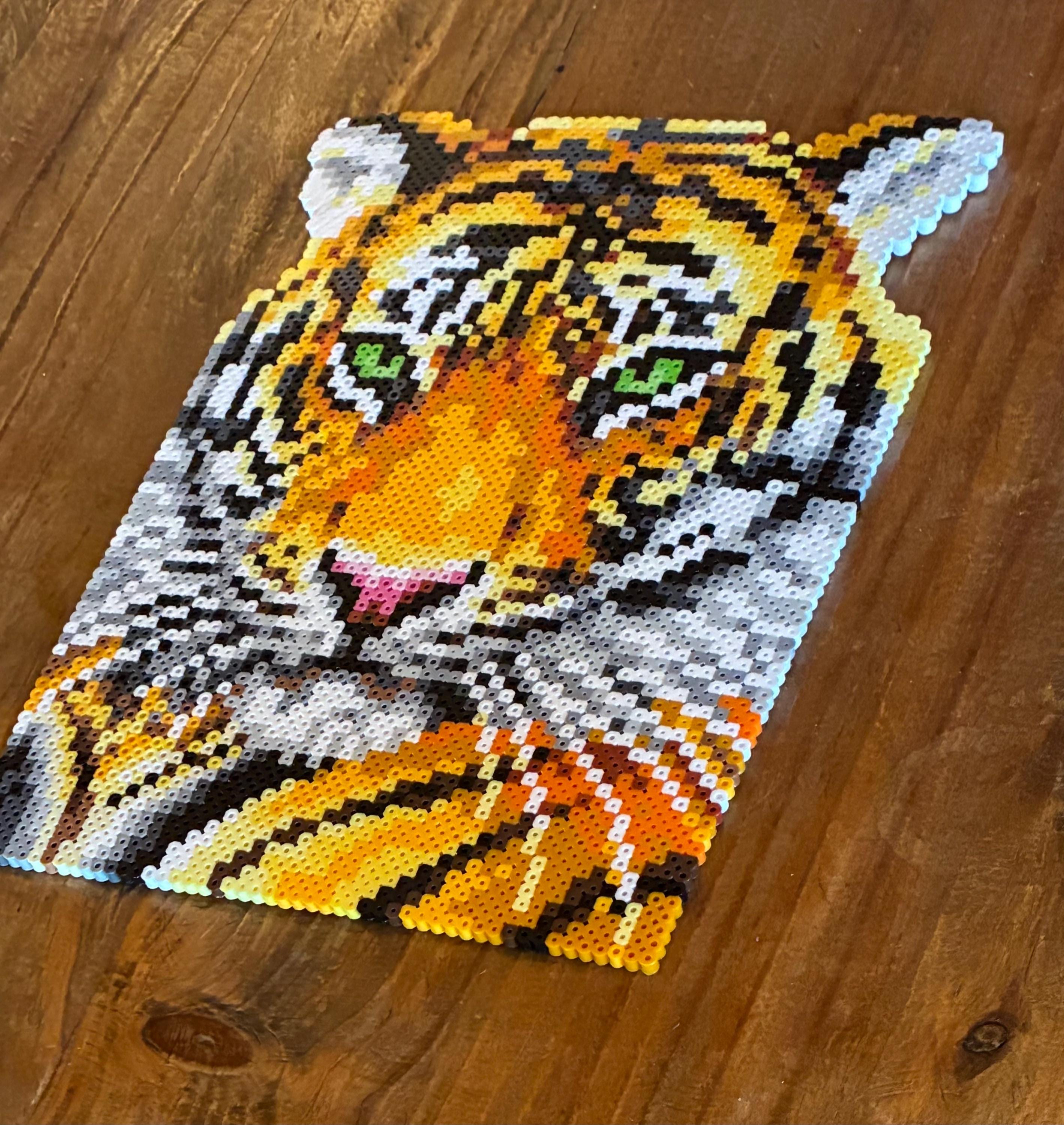 Fuse Bead Tiger Portrait Wall Hanging - Etsy
