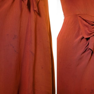 1940s SAMUEL GROSSMAN Rust Rayon Dress With Gold Hearts - Etsy