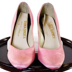 1960s Pink Satin Heels / 60s Pastel Pink Pumps / Stilettos - Etsy
