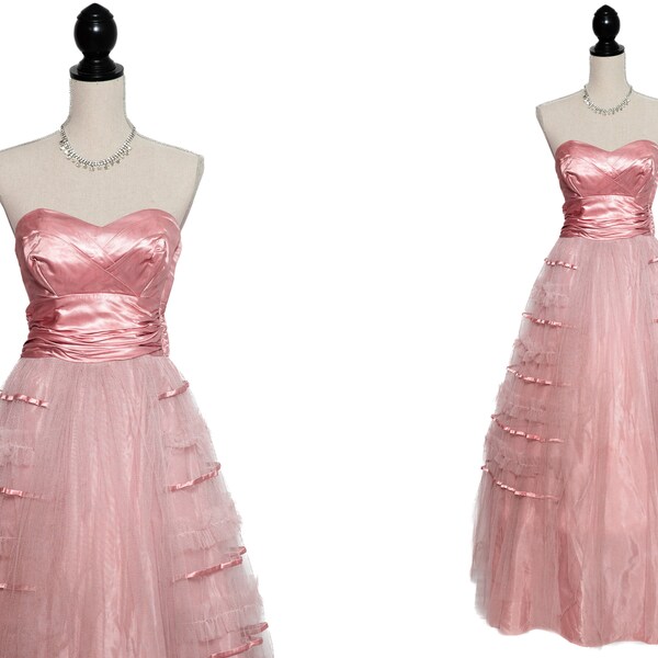 1950s Prom Dress - Etsy