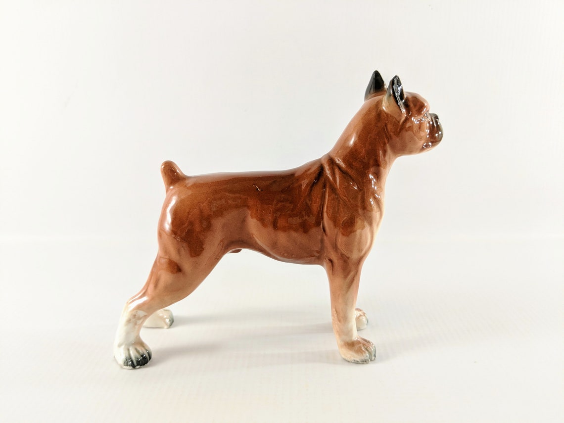Vtg. 5" Ceramic Boxer Dog Figurine. Mid Century Knick Knack/kitsch ...