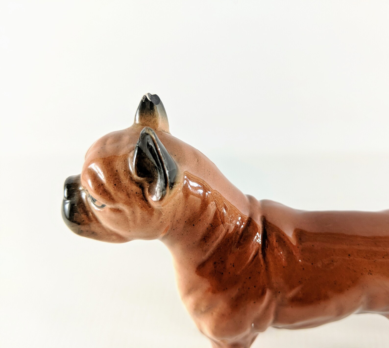 Vtg. 5" Ceramic Boxer Dog Figurine. Mid Century Knick Knack/kitsch ...