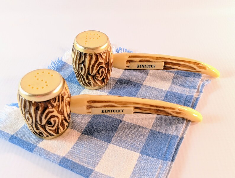 Vintage Simulated Stag Horn Pipe Salt & Pepper Shakers With - Etsy