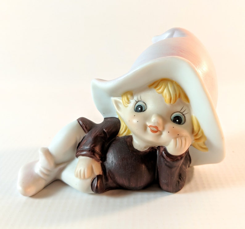 Vintage Homeco Pixie Figurines. Set of 3 Bisque Porcelain - Etsy