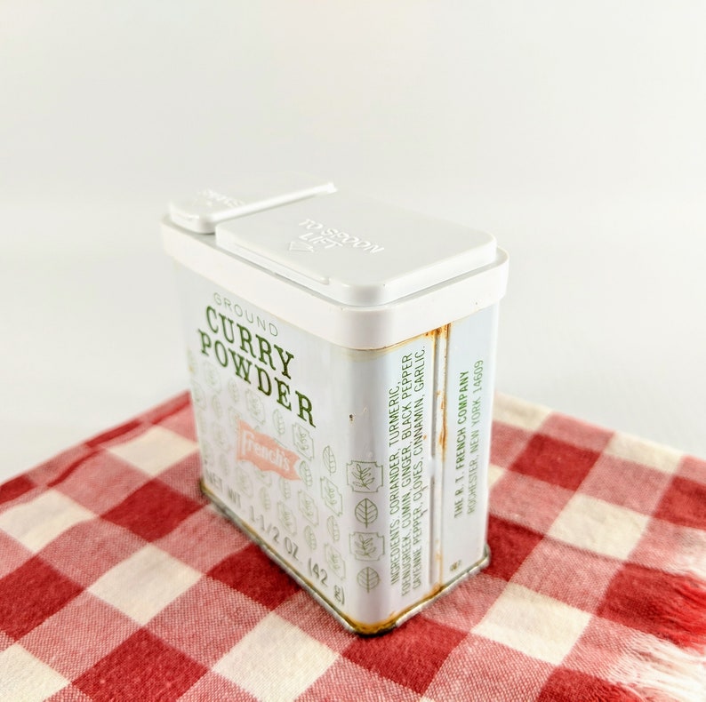 Vintage French's Curry Powder Tin With White & Red Graphics. 1970's ...