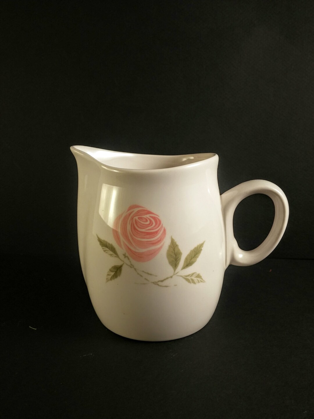 Franciscan China Whitestone Ware Pink- A- Dilly Creamer Pitcher With ...