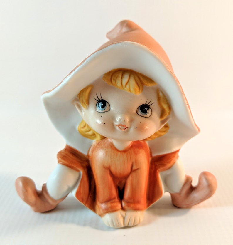 Vintage Homeco Pixie Figurines. Set of 3 Bisque Porcelain - Etsy