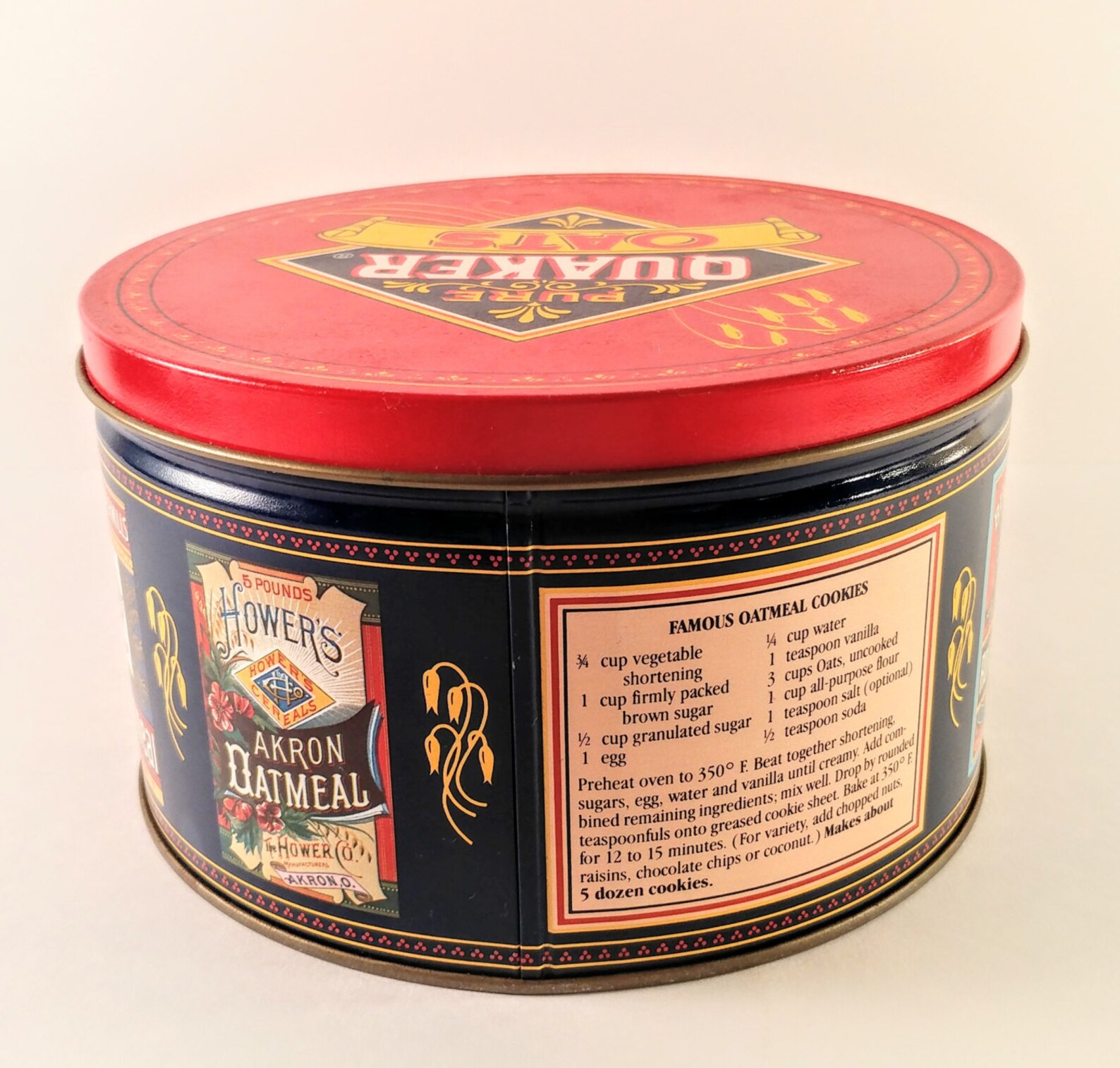 Vintage Quaker Oats Limited Edition Lithograph Cookie Tin with | Etsy