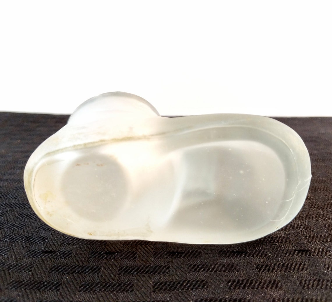Vintage Clear Frosted Glass Baby Shoe Trinket Box. Nursery | Etsy