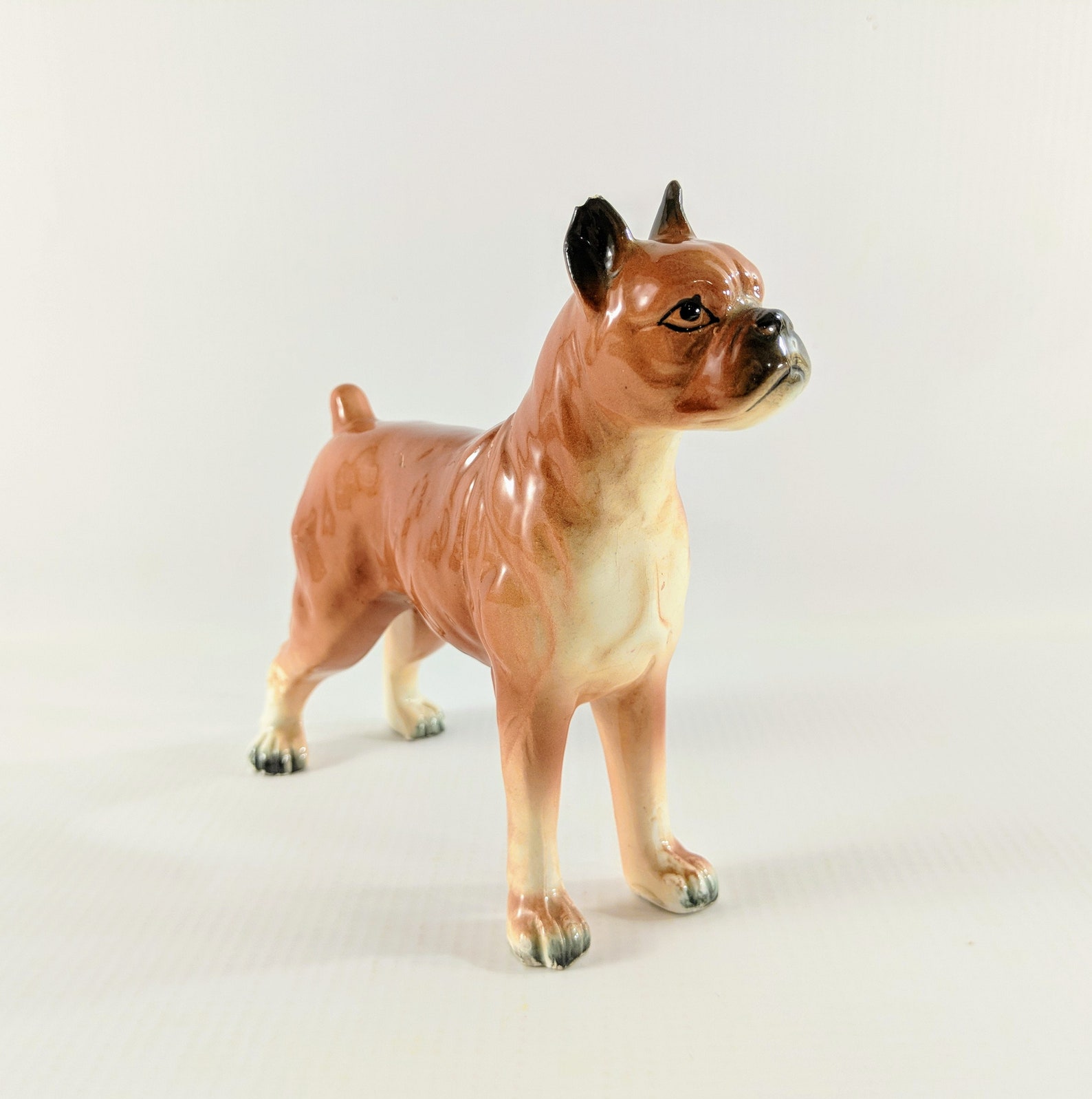 Vtg. 5" Ceramic Boxer Dog Figurine. Mid Century Knick Knack/kitsch ...