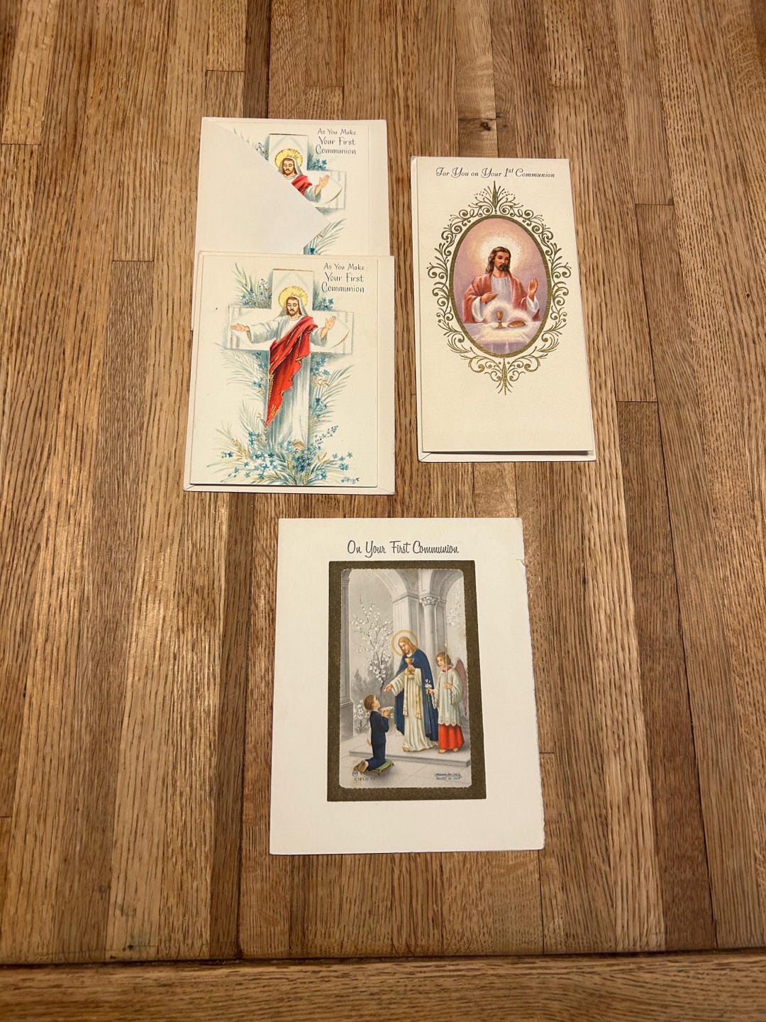 Vintage First Communion Greeting Cards Lot of 4 - Jesus Christ - Etsy