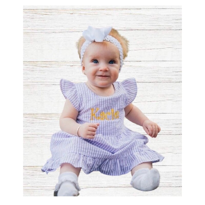 Monogram Baby Dress - Etsy